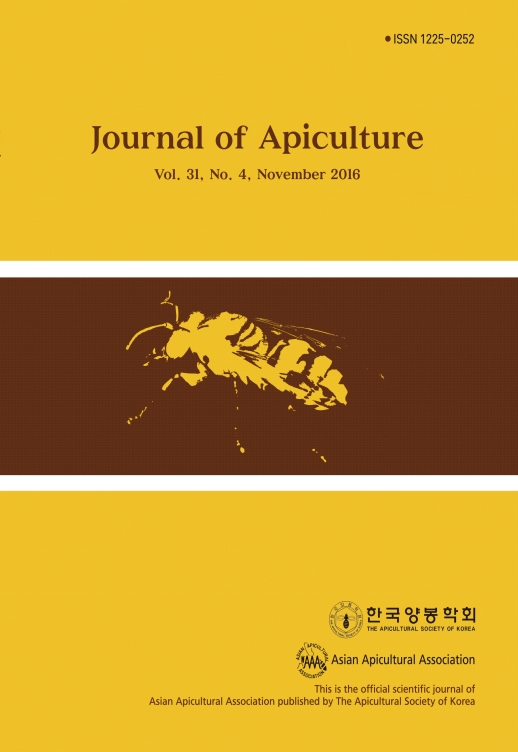 Journal of Apiculture Vol. 31, No. 4 목차 - Journal of Apiculture : 논문 ...