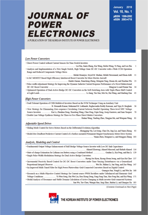 JOURNAL OF POWER ELECTRONICS Vol.18 No.1 목차 - JOURNAL OF POWER ...